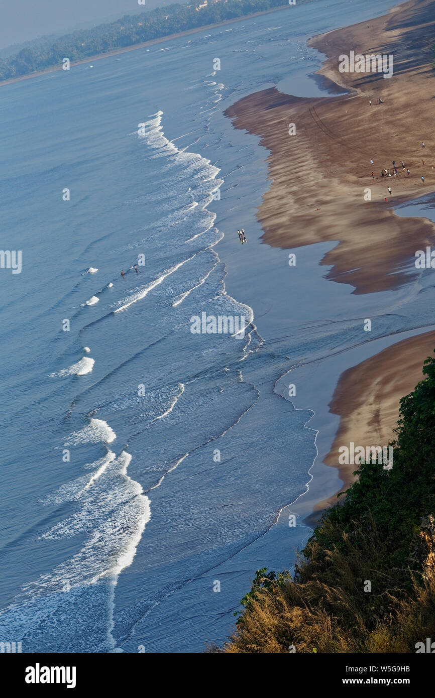 Aerial view of Bhatye Beach Ratnagiri, Maharashtra, India Stock Photo ...
