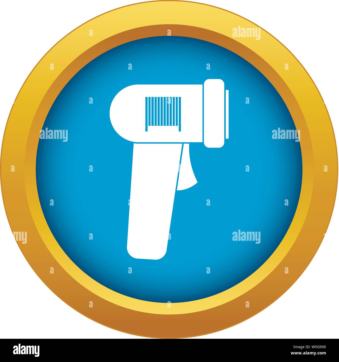 Barcode scanner icon blue vector isolated Stock Vector Image & Art - Alamy