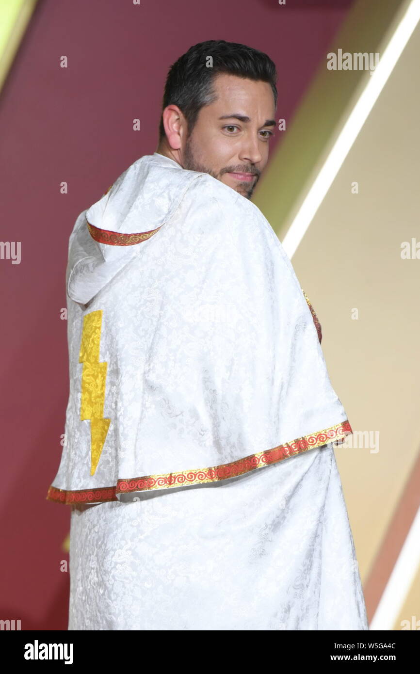 American actor and singer Zachary Levi attends a premiere event for his ...