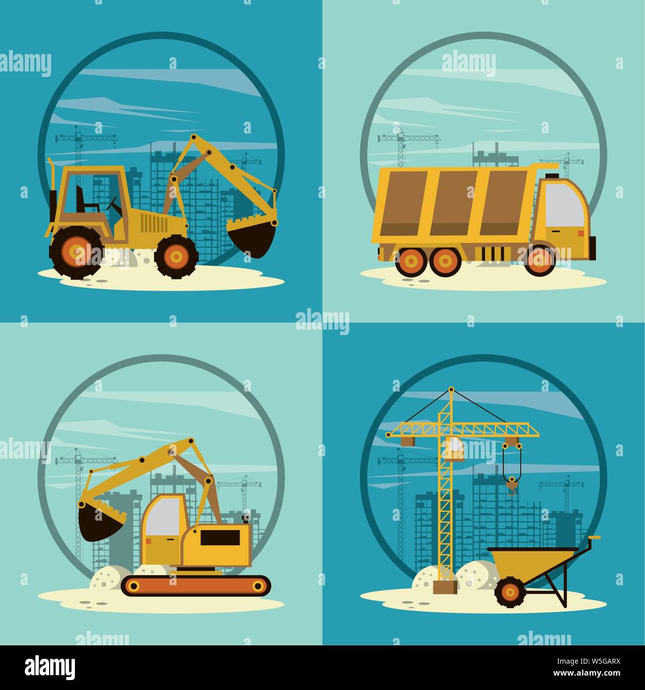 Set of under construction icons Stock Vector Image & Art - Alamy