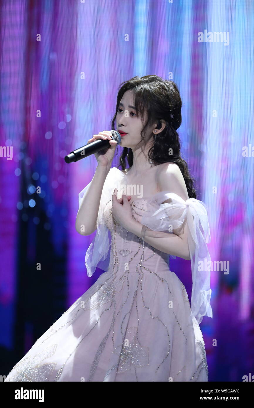Chinese singer and actress Ju Jingyi performs during the 26th Chinese ...