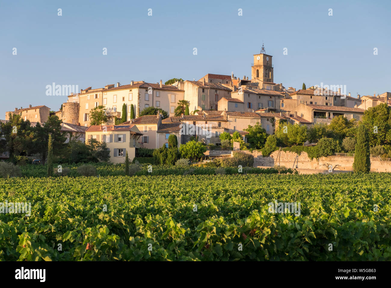 The medieval village of Sablet in The Vaucluse, Provence-Alpes-Cote d ...