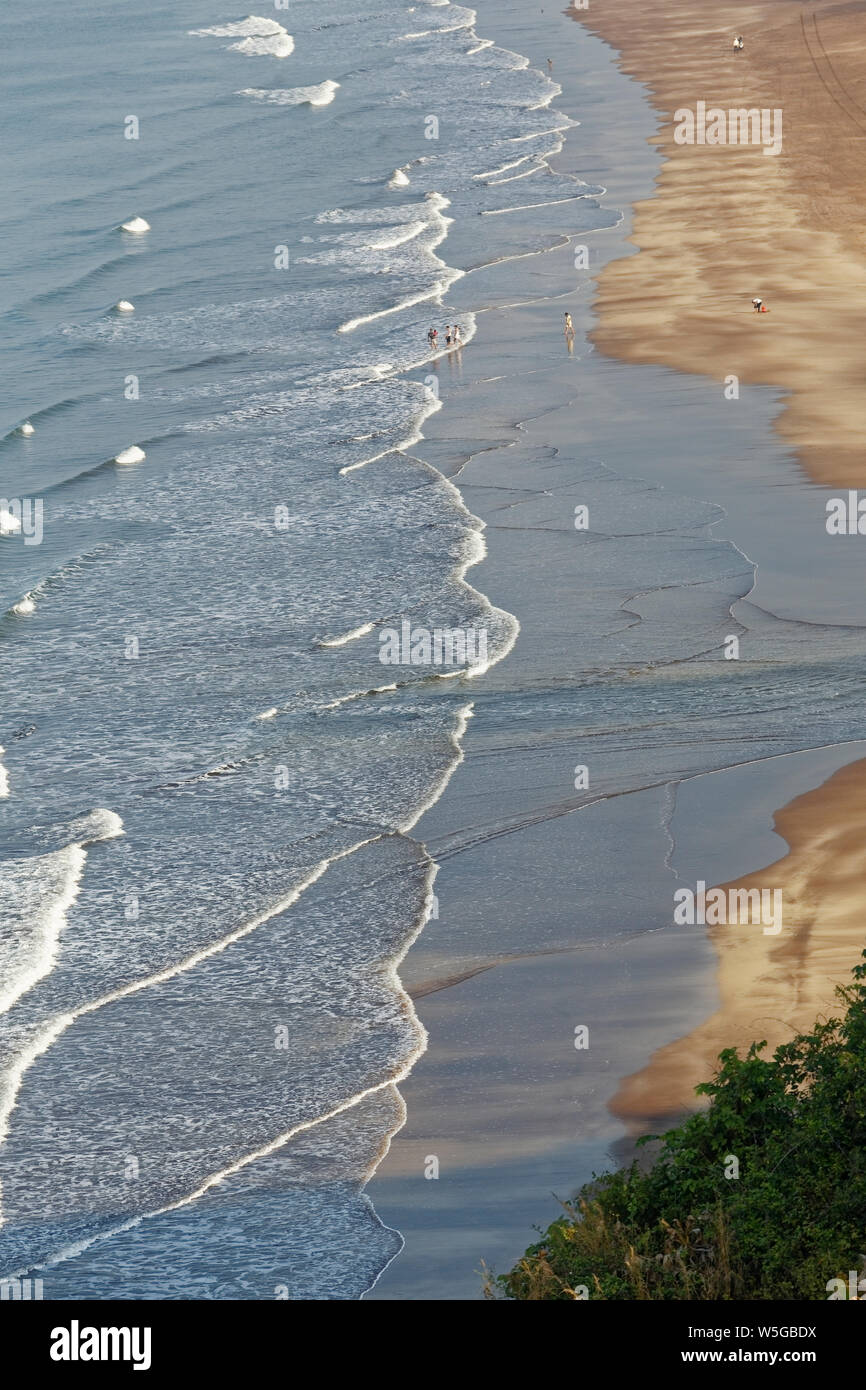 Aerial view of Bhatye Beach Ratnagiri, Maharashtra, India Stock Photo ...
