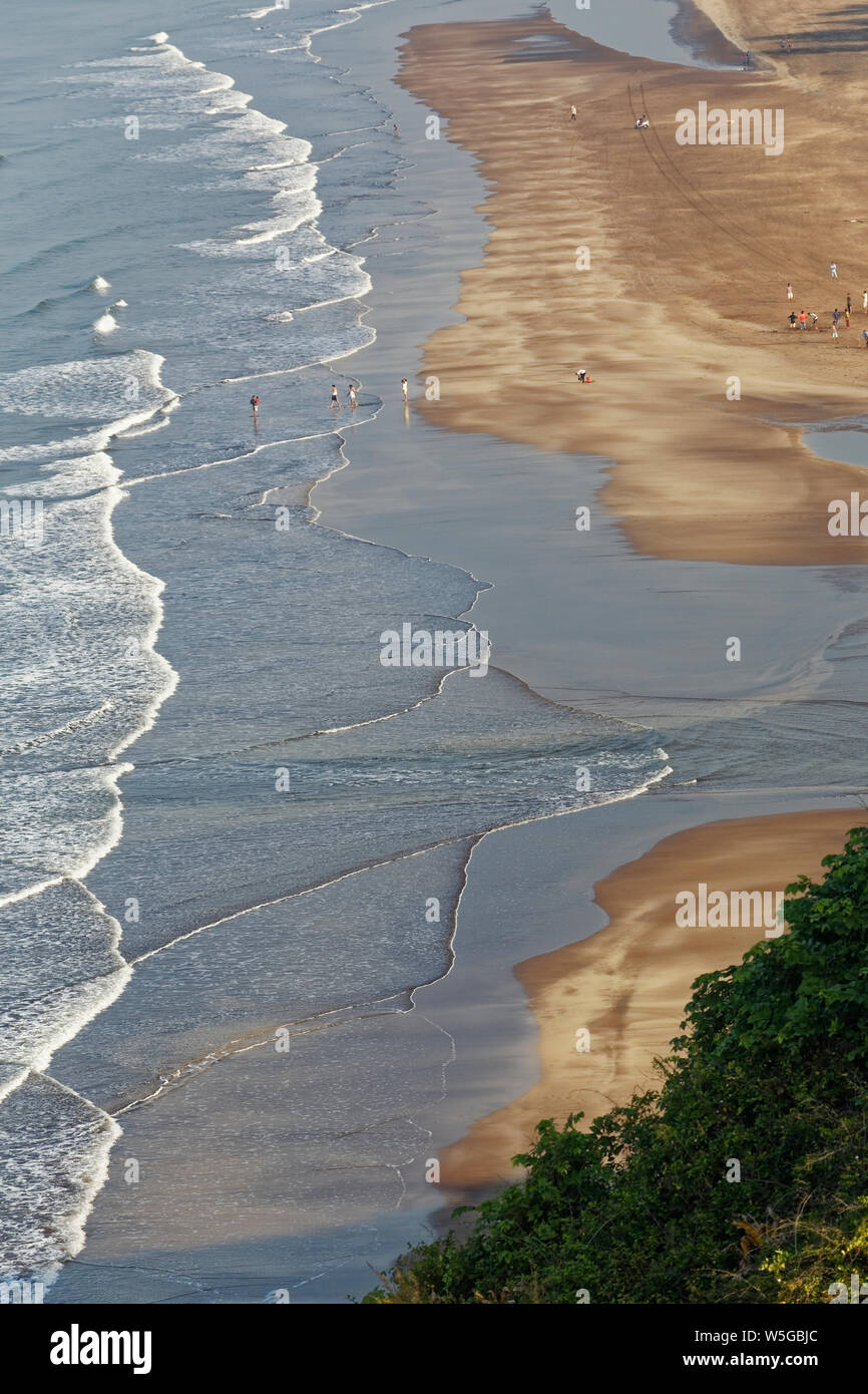 Aerial view of Bhatye Beach Ratnagiri, Maharashtra, India Stock Photo ...