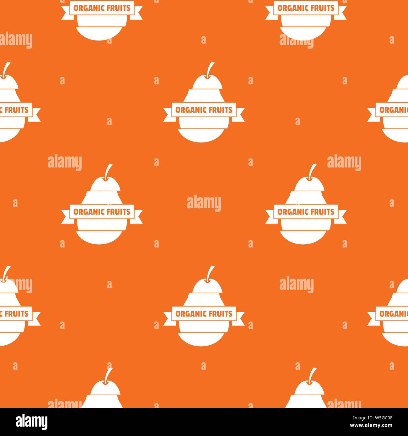Bio organic fruits pattern vector orange Stock Vector Image & Art - Alamy