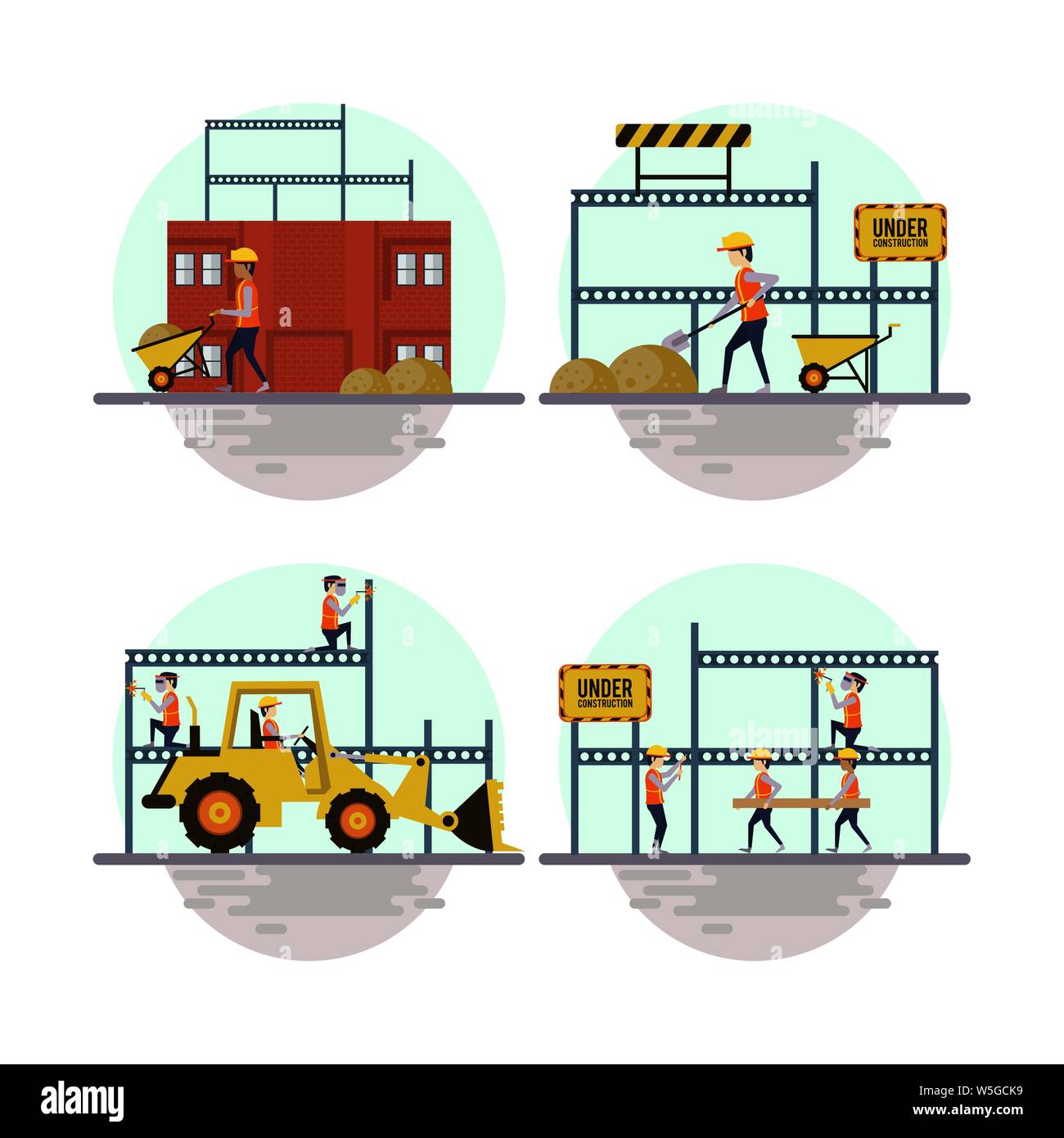 Set of under construction icons Stock Vector Image & Art - Alamy