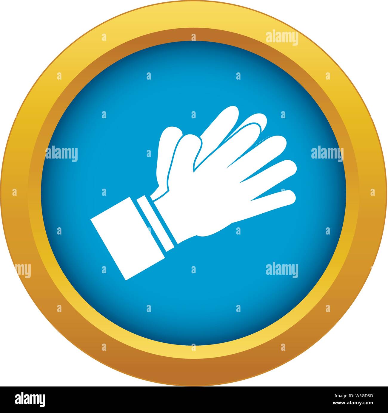 Clapping applauding hands icon blue vector isolated Stock Vector Image ...