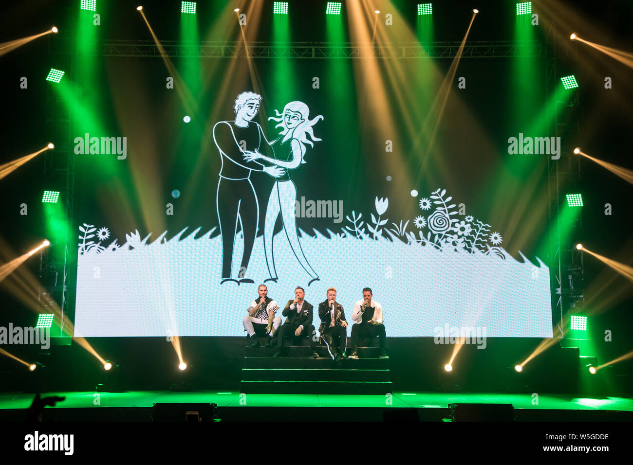 Keith Duffy, Stephen Gately, Mikey Graham, Ronan Keating, and Shane ...