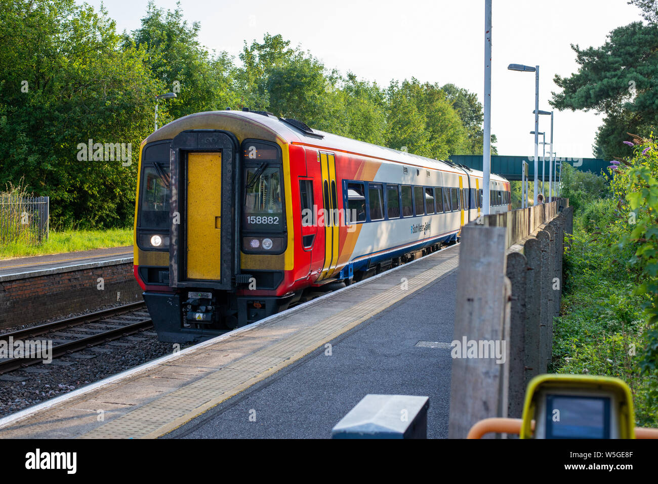 Trains at Grateley South Western Railway Station in Hampshire England ...