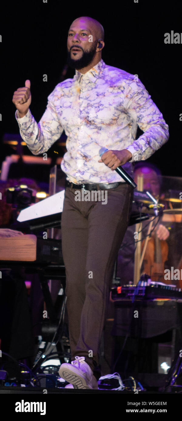 July 28, 2019: Actor and singer Common performs with the San Diego ...