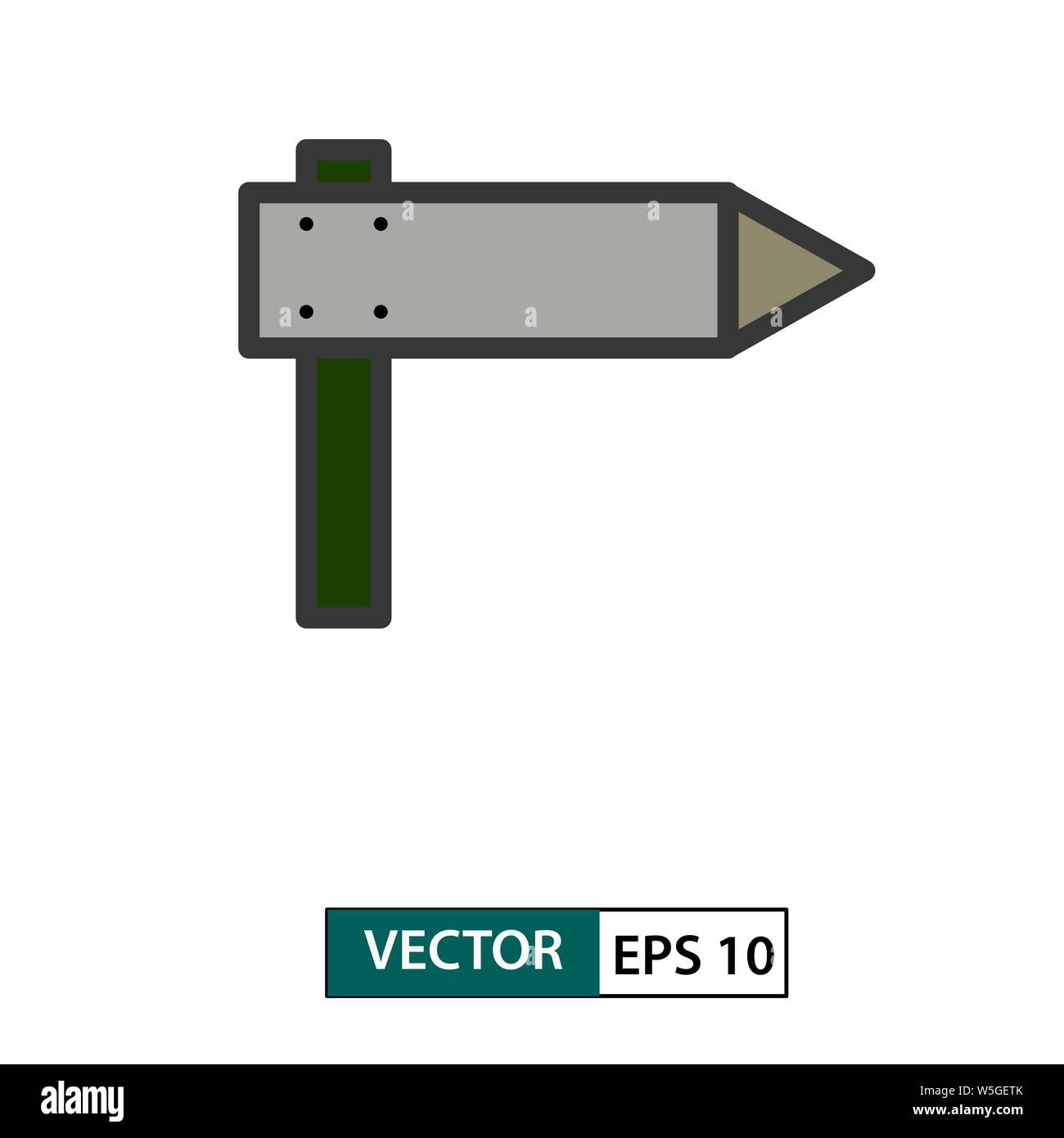 Empty signpost Stock Vector Images - Alamy