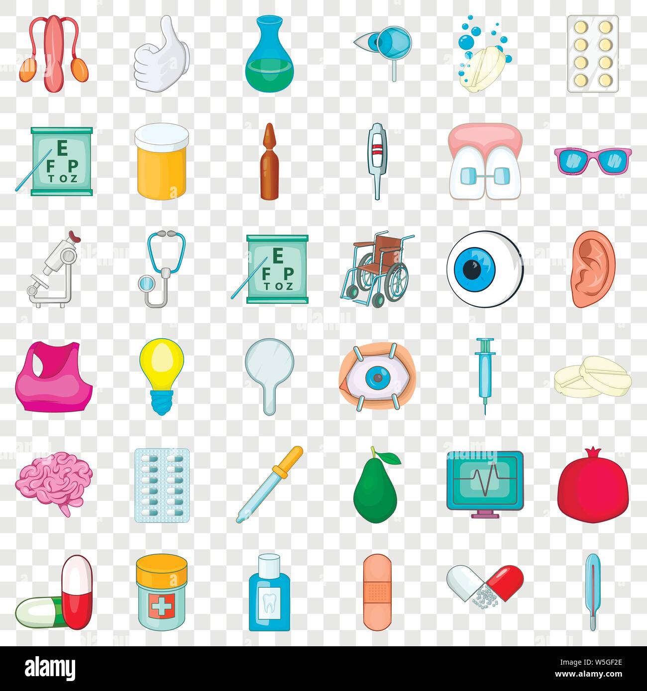Exploration icons set, cartoon style Stock Vector Image & Art - Alamy