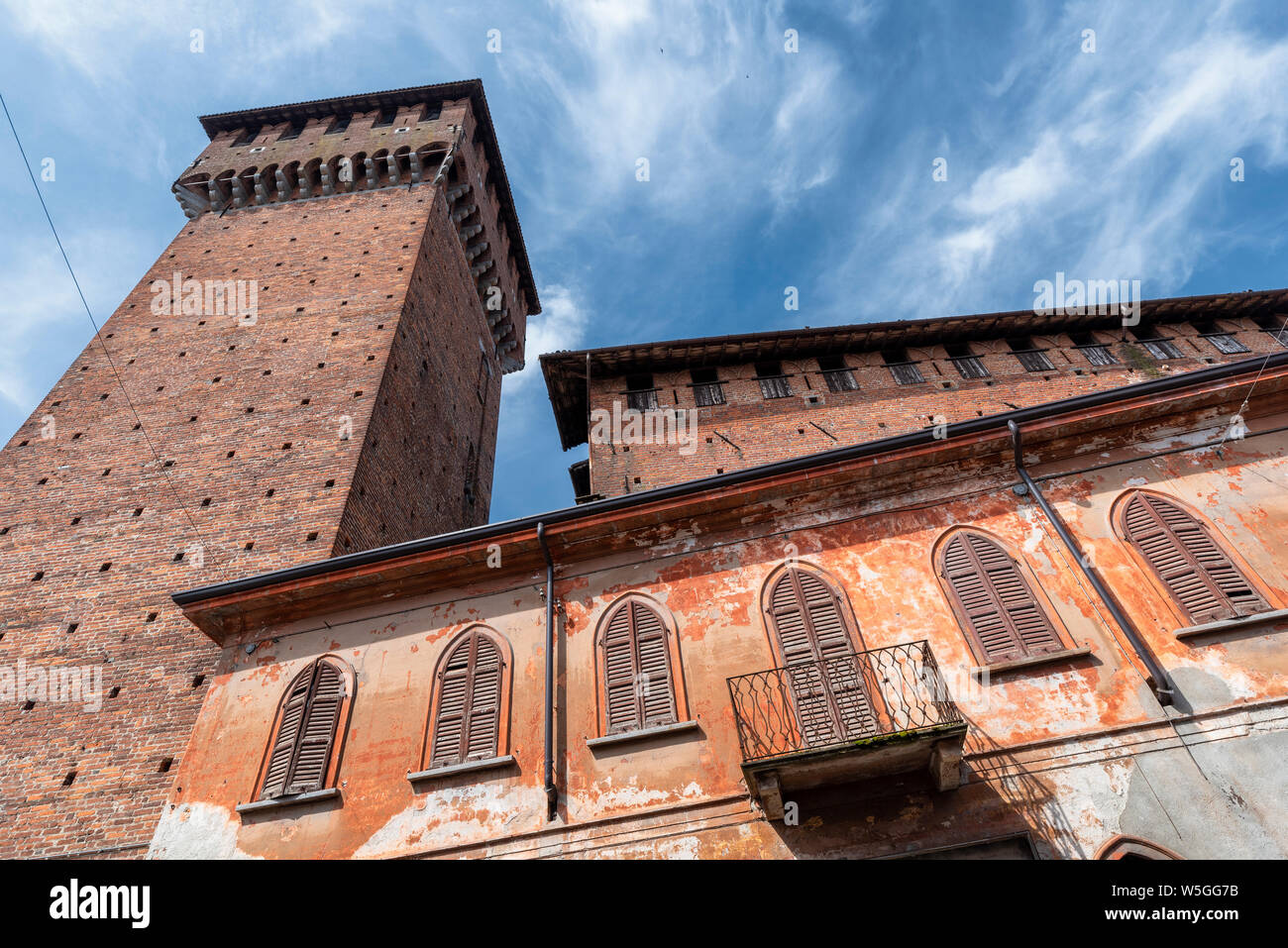 Sant Angelo Lodigiano, Lodi, Lombardy, Italy: exterior of the medieval ...
