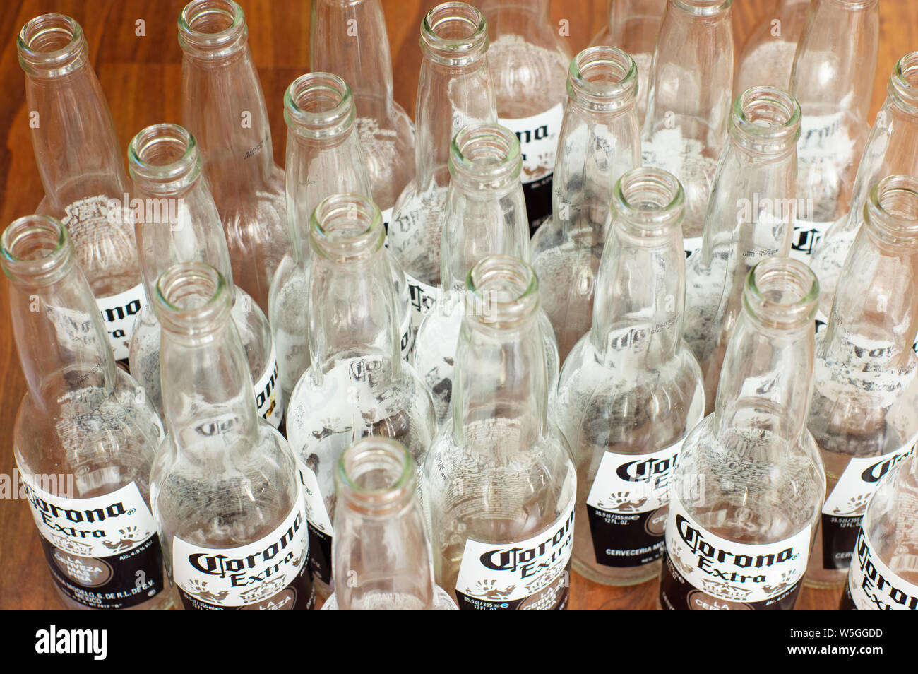 Empty corona lager bottles hi-res stock photography and images - Alamy
