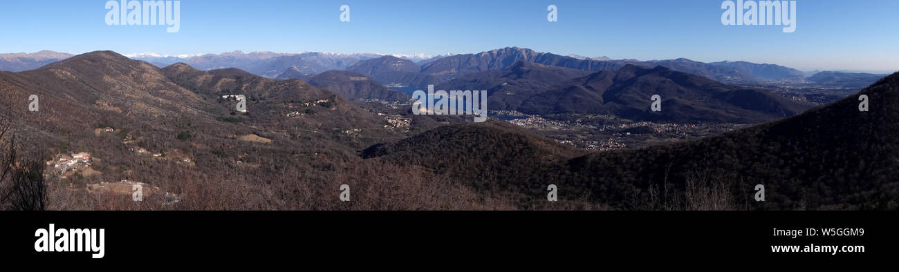 The pre alps over the ceresio valley and lake hi-res stock photography ...