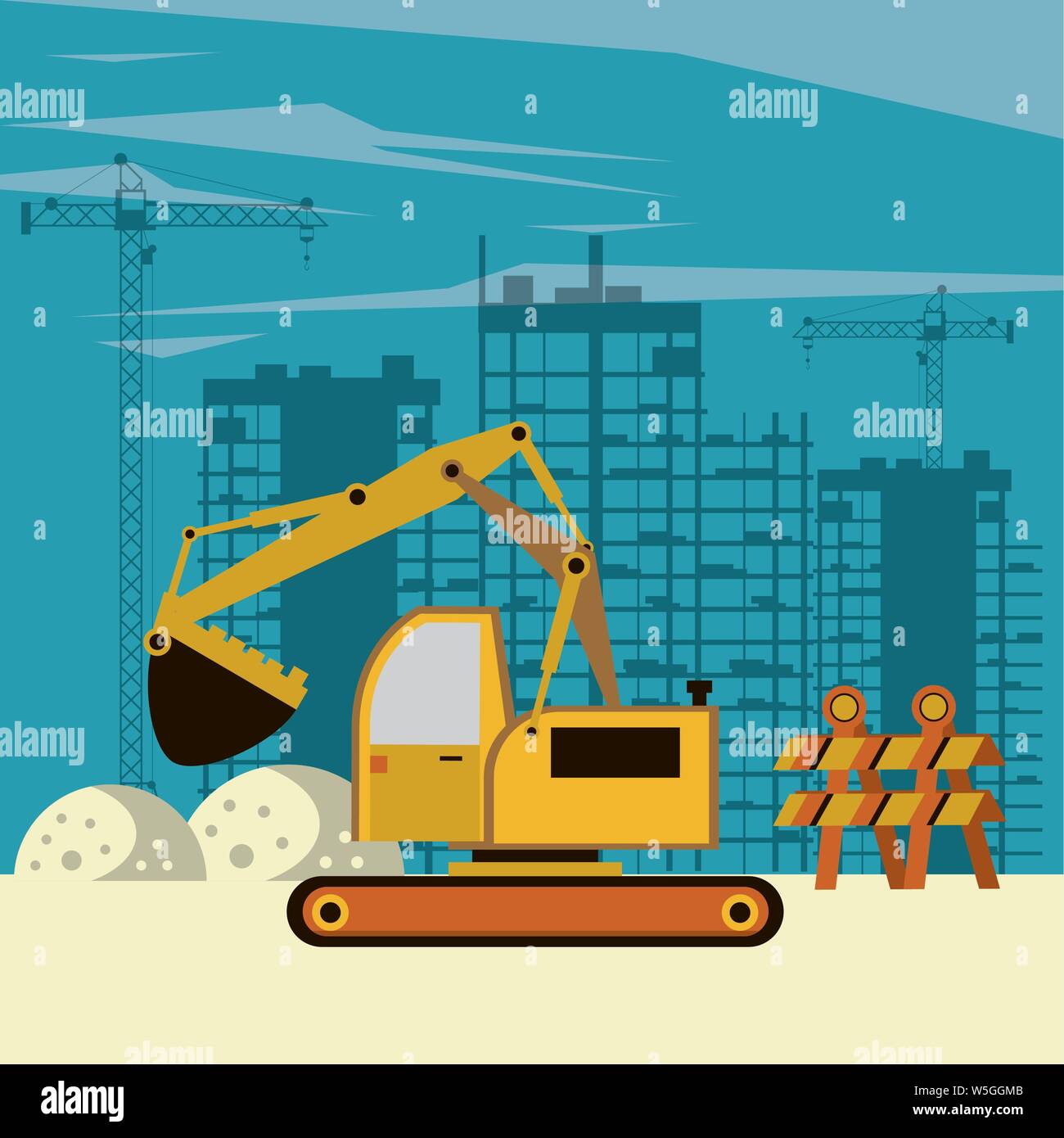 Buildings under construction Stock Vector Images - Alamy
