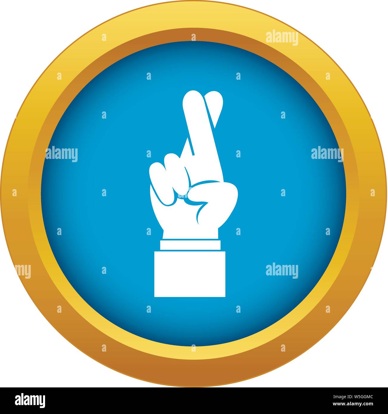 Fingers crossed simple icon hi-res stock photography and images - Alamy