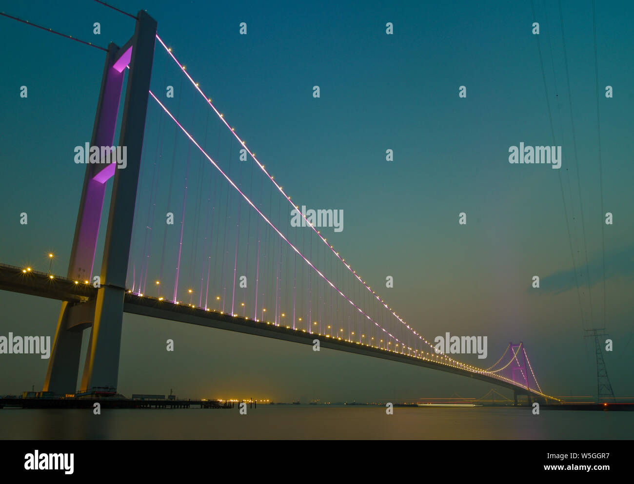 Humen Bridge Pearl River Night