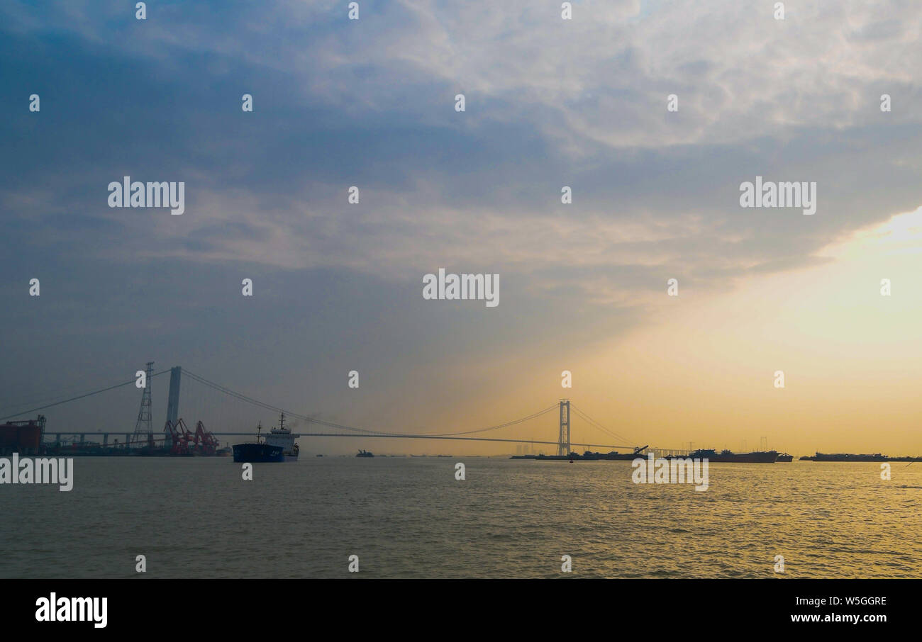 Humen Bridge Pearl River Night