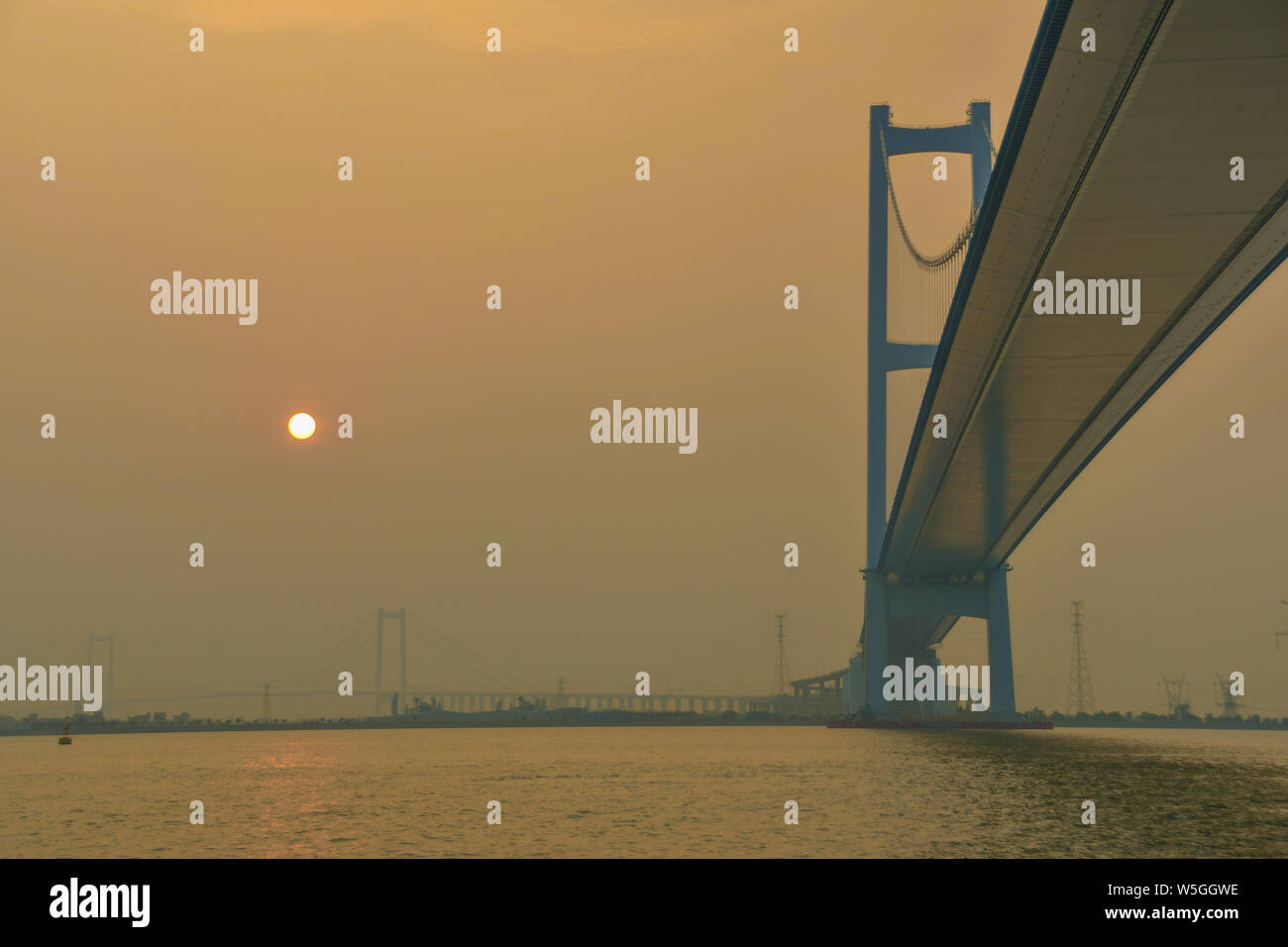 Humen Bridge Pearl River Night