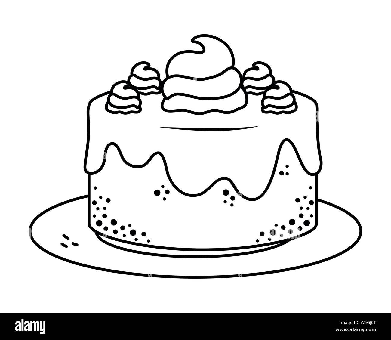 Sweet cake design, dessert food delicious sugar snack and tasty theme ...