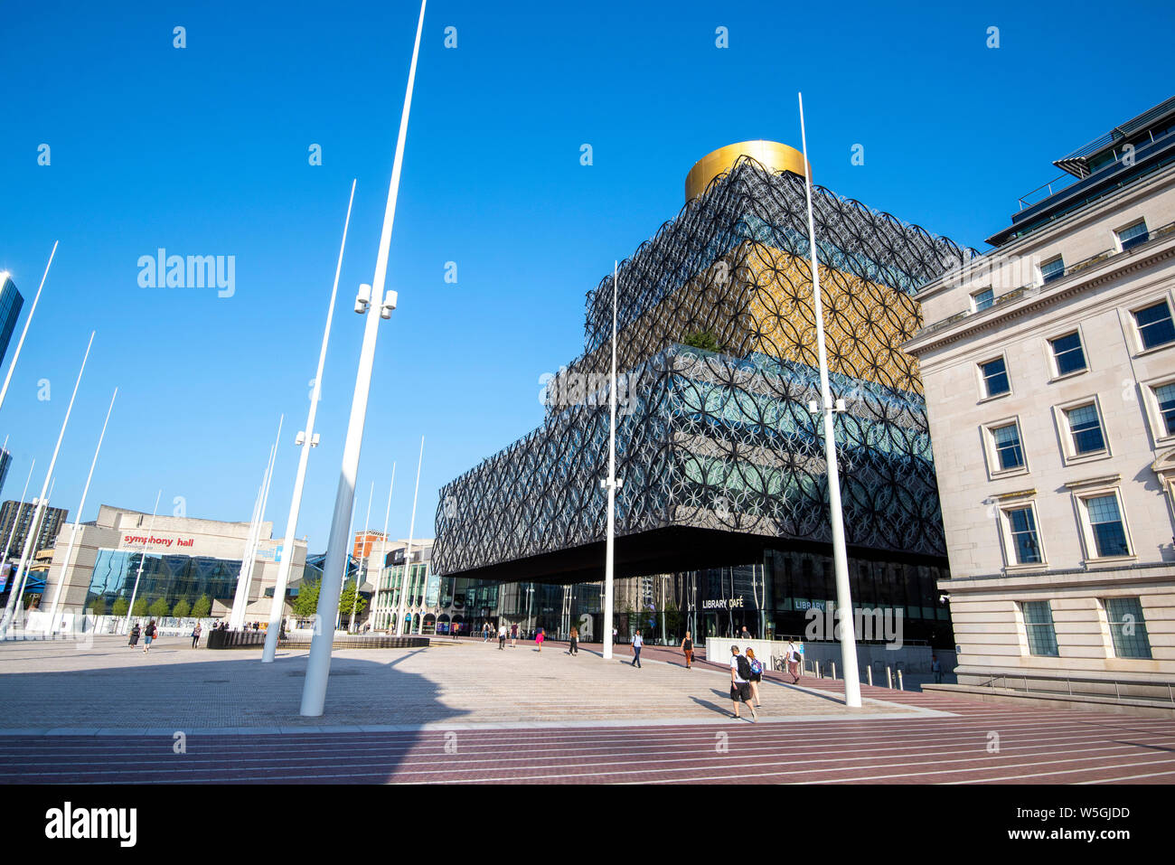 Hall of Memory and Library Building in Centenary Square in Birmingham, West Midlands UK Stock ...