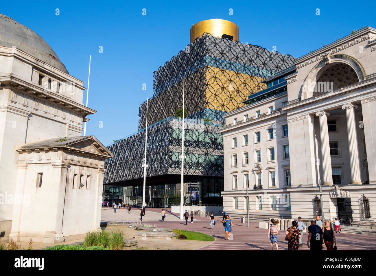Hall of Memory and Library Building in Centenary Square in Birmingham, West Midlands UK Stock ...