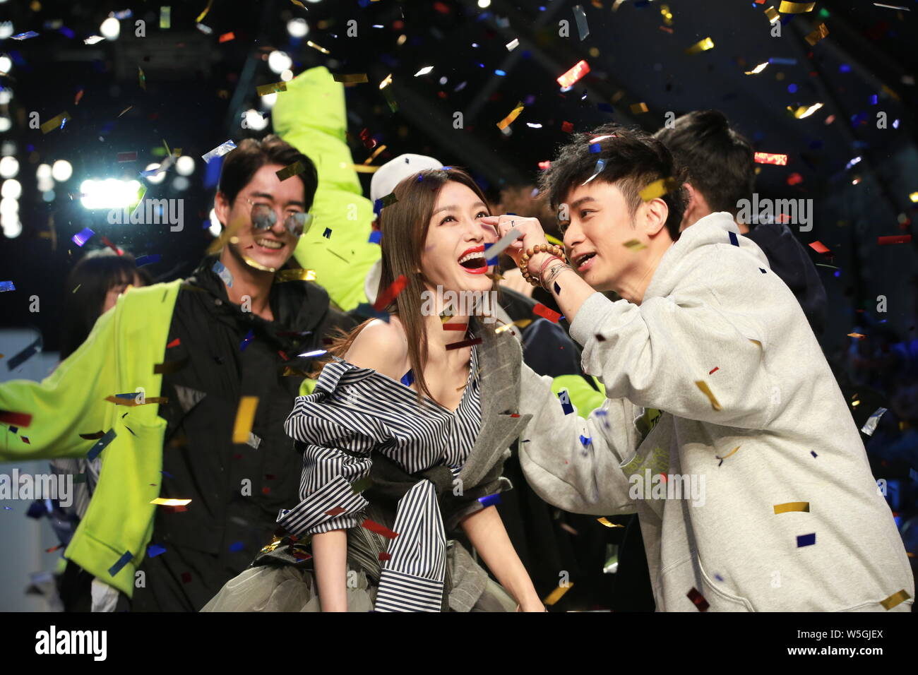 Chinese actress Qin Lan, left, and Hong Kong singer, actor and designer ...