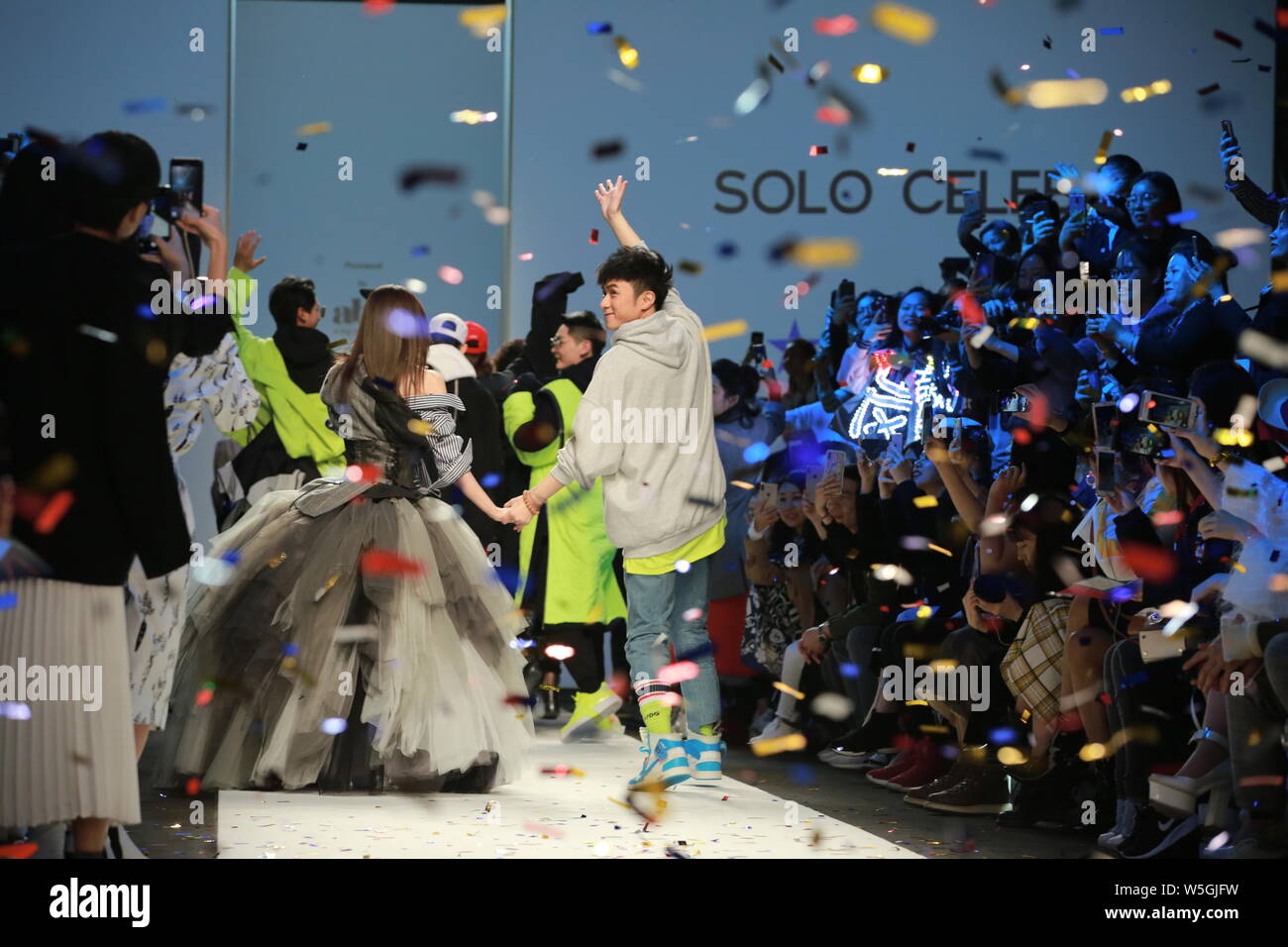 Chinese actress Qin Lan, left, and Hong Kong singer, actor and designer ...