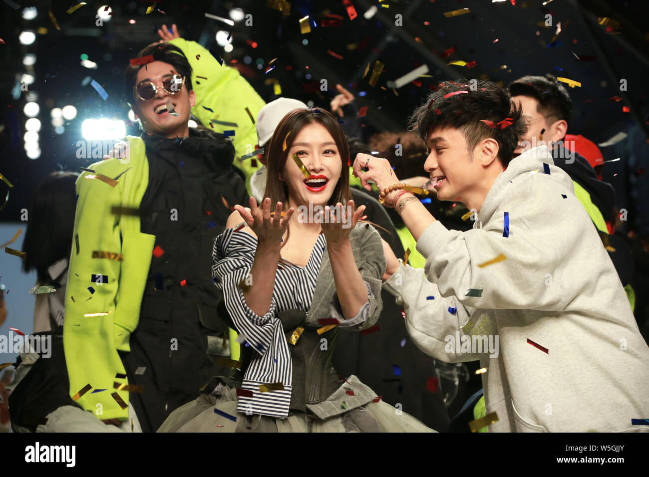 Chinese actress Qin Lan, left, and Hong Kong singer, actor and designer ...