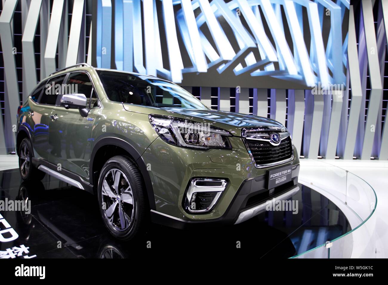 --FILE--An Intelligent Boxer car of Subaru Forester is displayed during ...