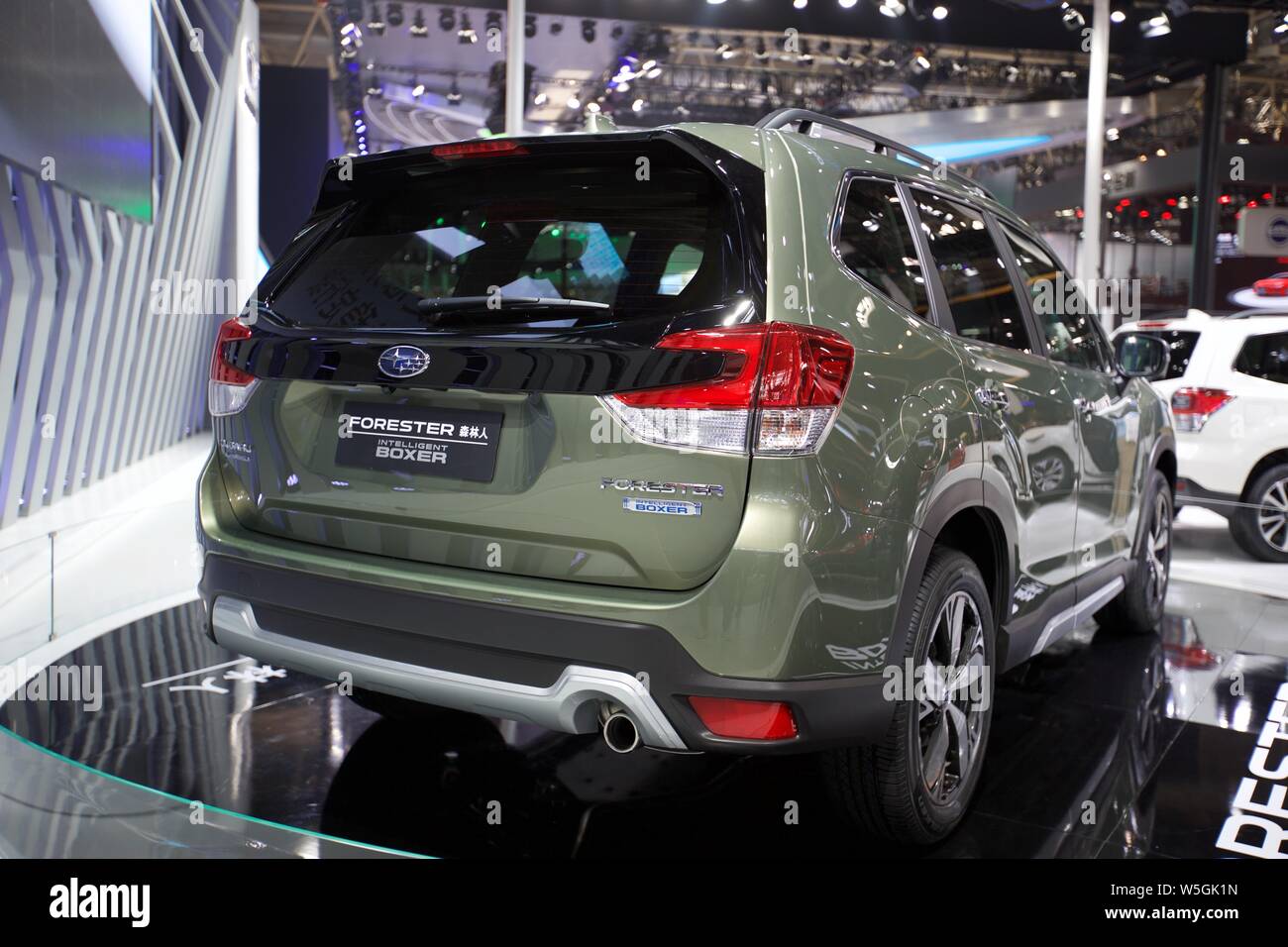 --FILE--An Intelligent Boxer car of Subaru Forester is displayed during ...