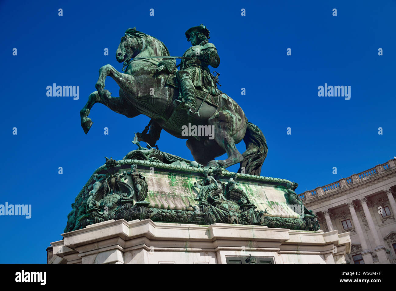 Austria, Vienna, Hofburg Royal Palace, Statue of Prince Eugene of Savoy ...