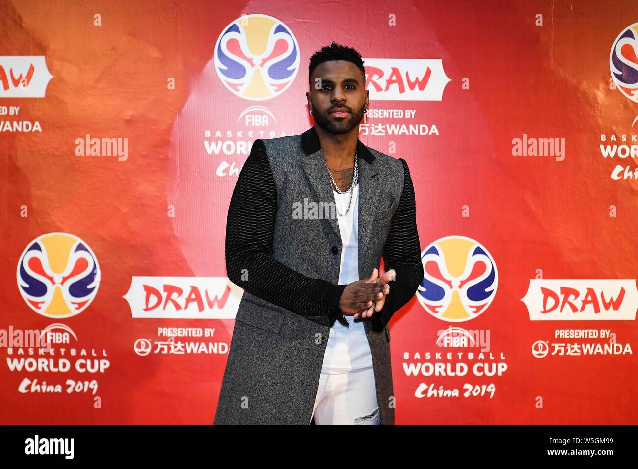 American singer, songwriter, and dancer Jason Derulo performs poses as ...