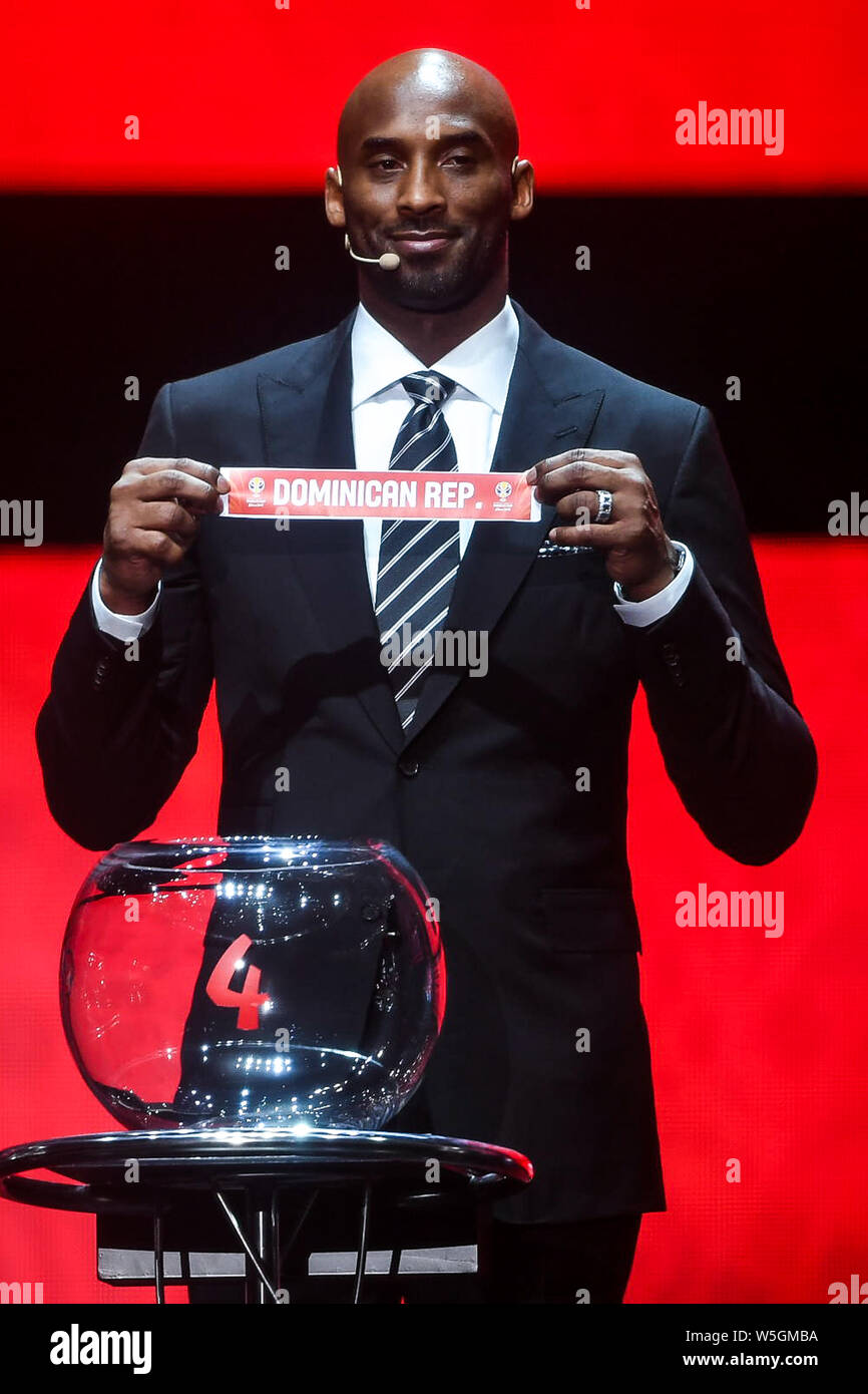 Former NBA basketball player and FIBA World Cup Ambassador Kobe Bryant ...
