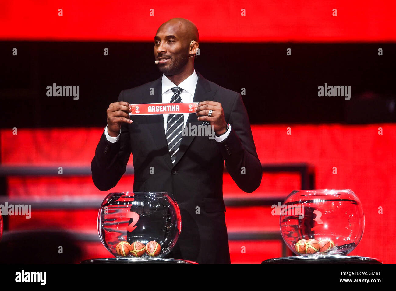 Former NBA basketball player and FIBA World Cup Ambassador Kobe Bryant ...
