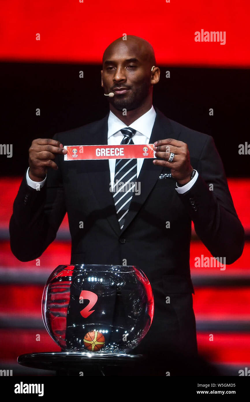 Former NBA basketball player and FIBA World Cup Ambassador Kobe Bryant ...
