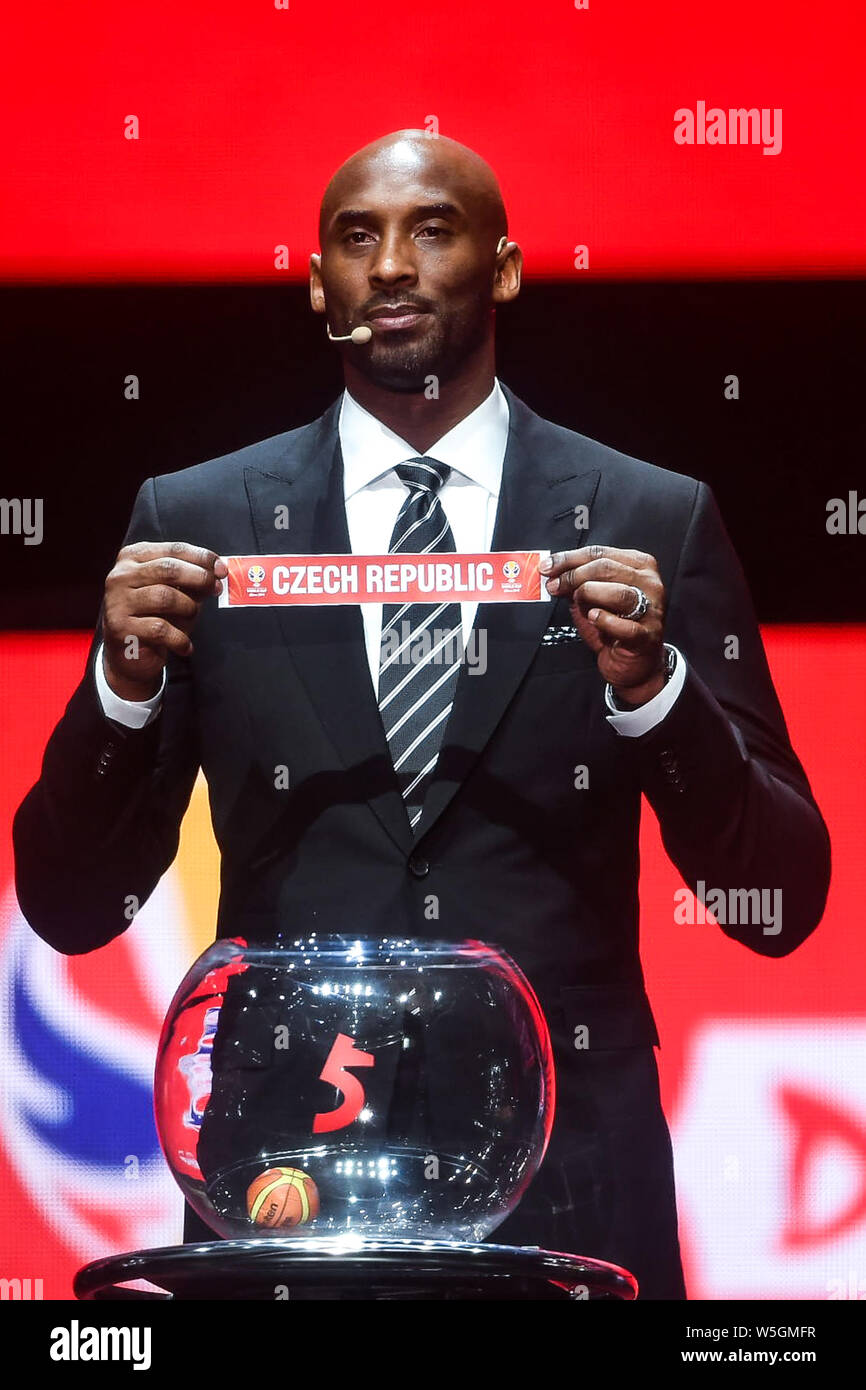 Former NBA basketball player and FIBA World Cup Ambassador Kobe Bryant ...