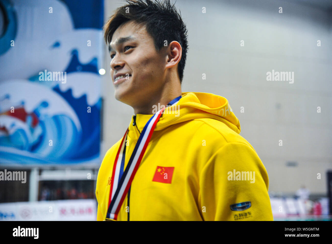 Chinese swimming Olympic champion Sun Yang attends the the award ...