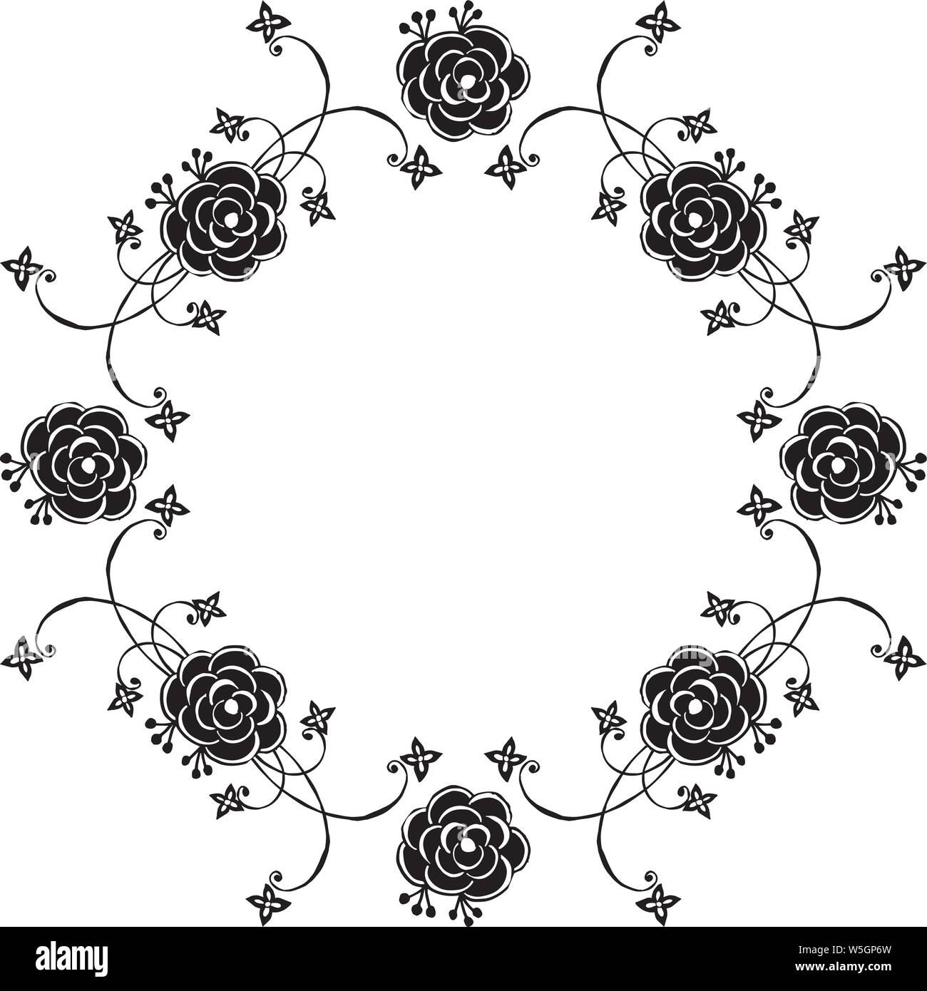 Various shape of floral frame, design blossom flower, template for ...