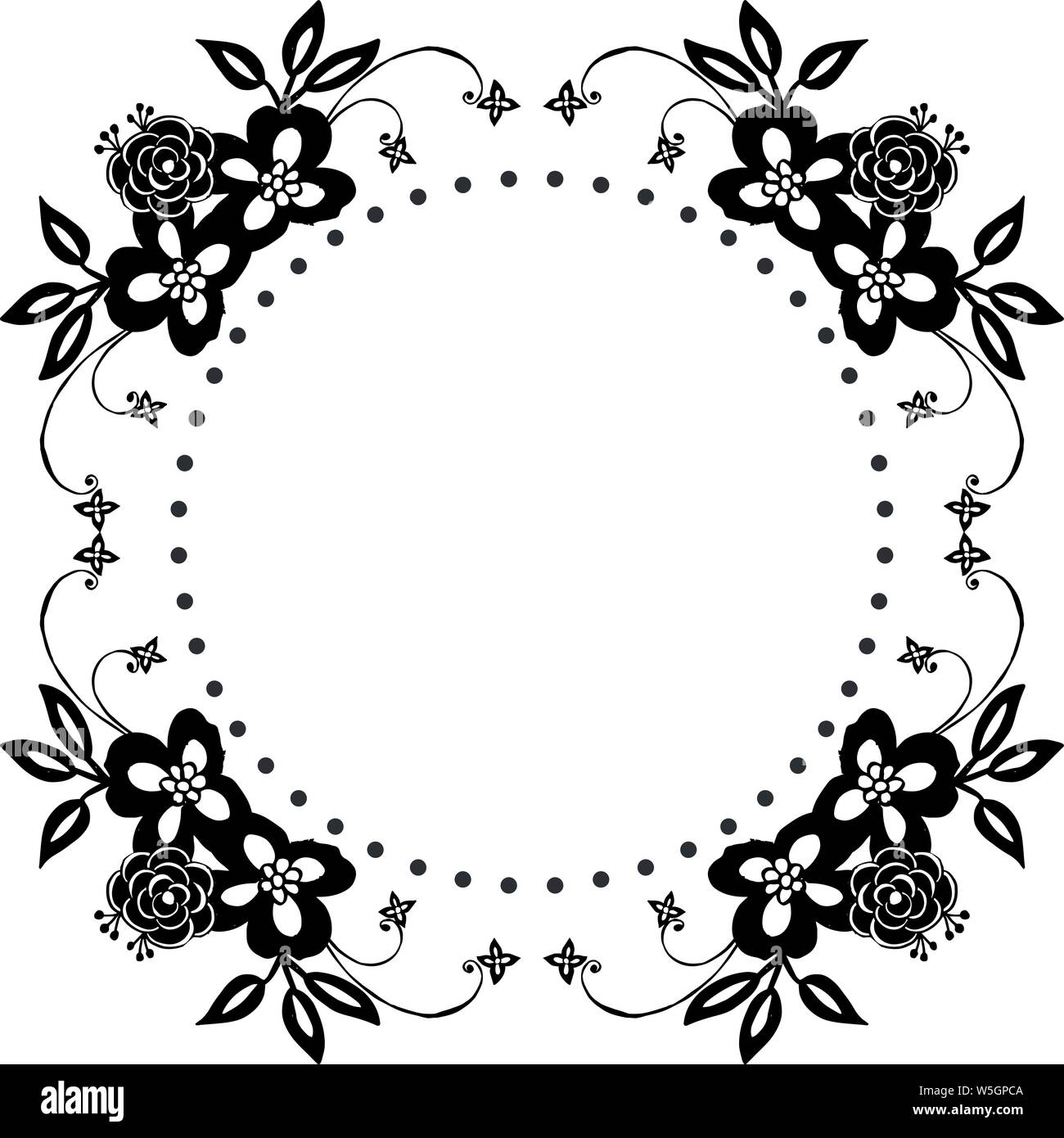 Various shape of floral frame, design blossom flower, template for ...