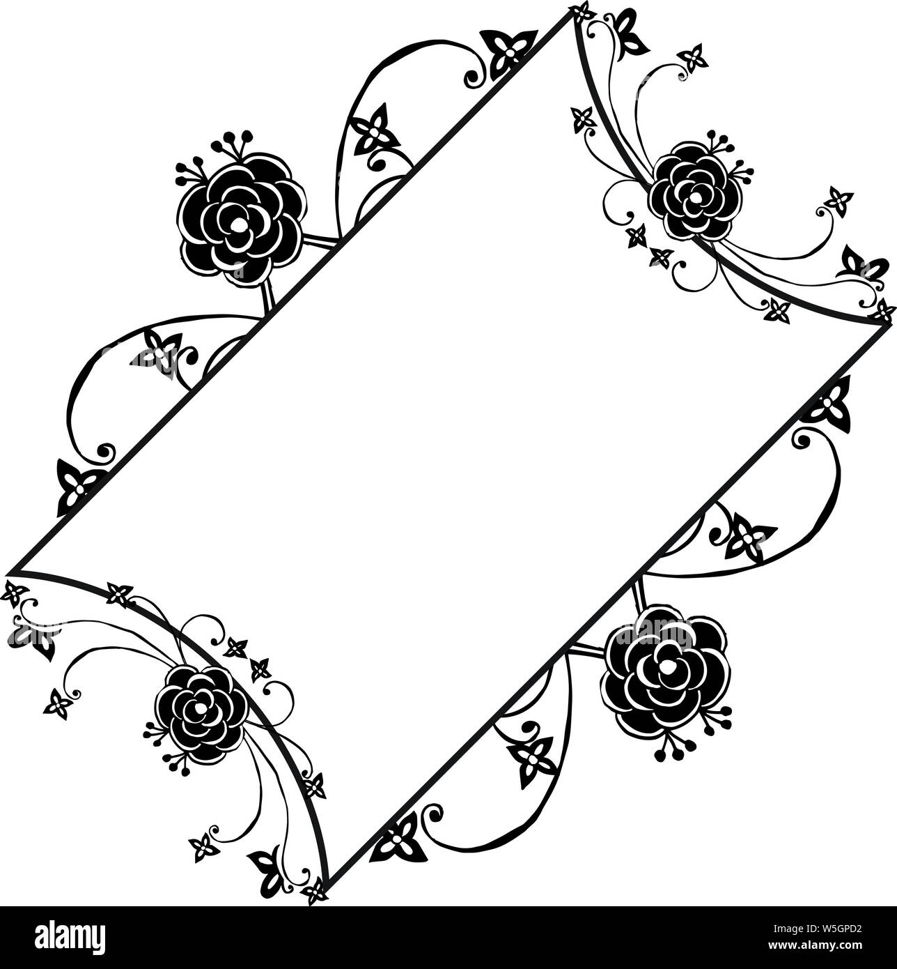 Shape square frame, various style unique, decoration of greeting card ...