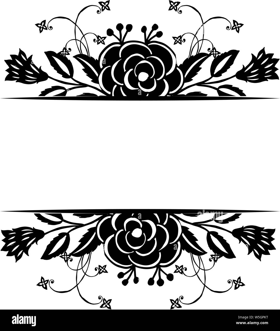 Various shape of floral frame, design blossom flower, template for ...