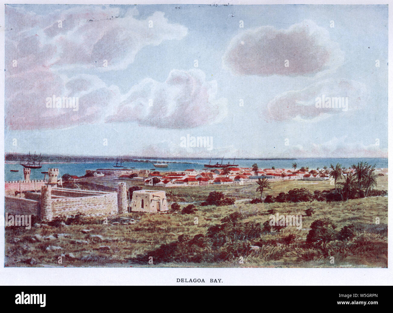 Delagoa Bay (Maputo Bay) an inlet of the Indian Ocean on the coast of ...