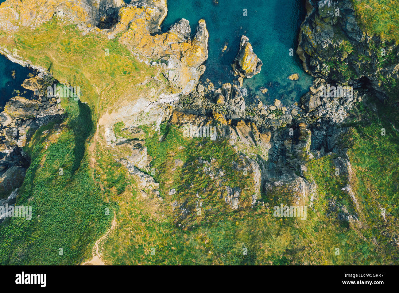 Aerial top view Irish coastline Howth, Dublin Stock Photo - Alamy