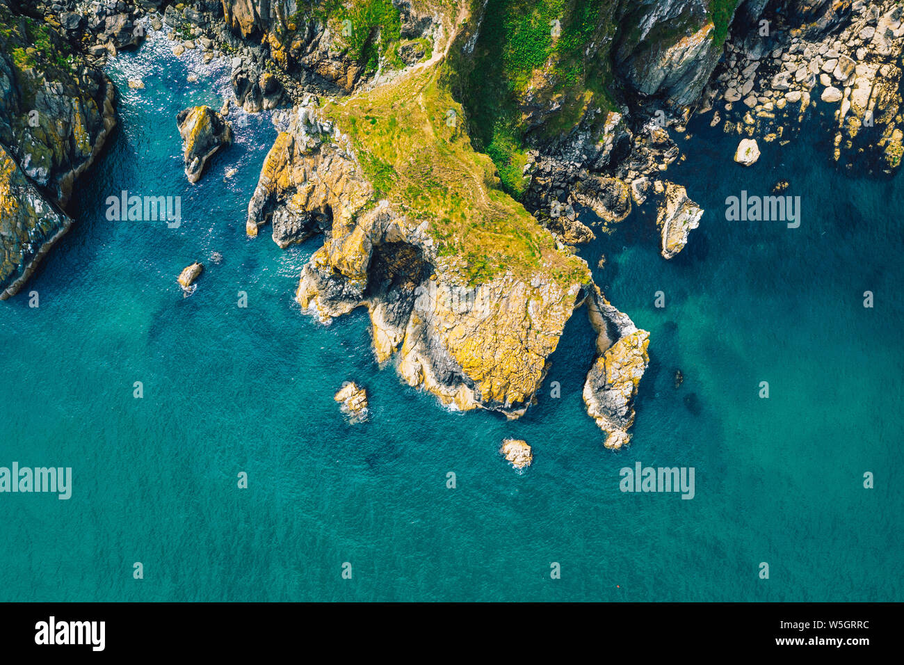 Aerial top view Irish coastline Howth, Dublin Stock Photo - Alamy