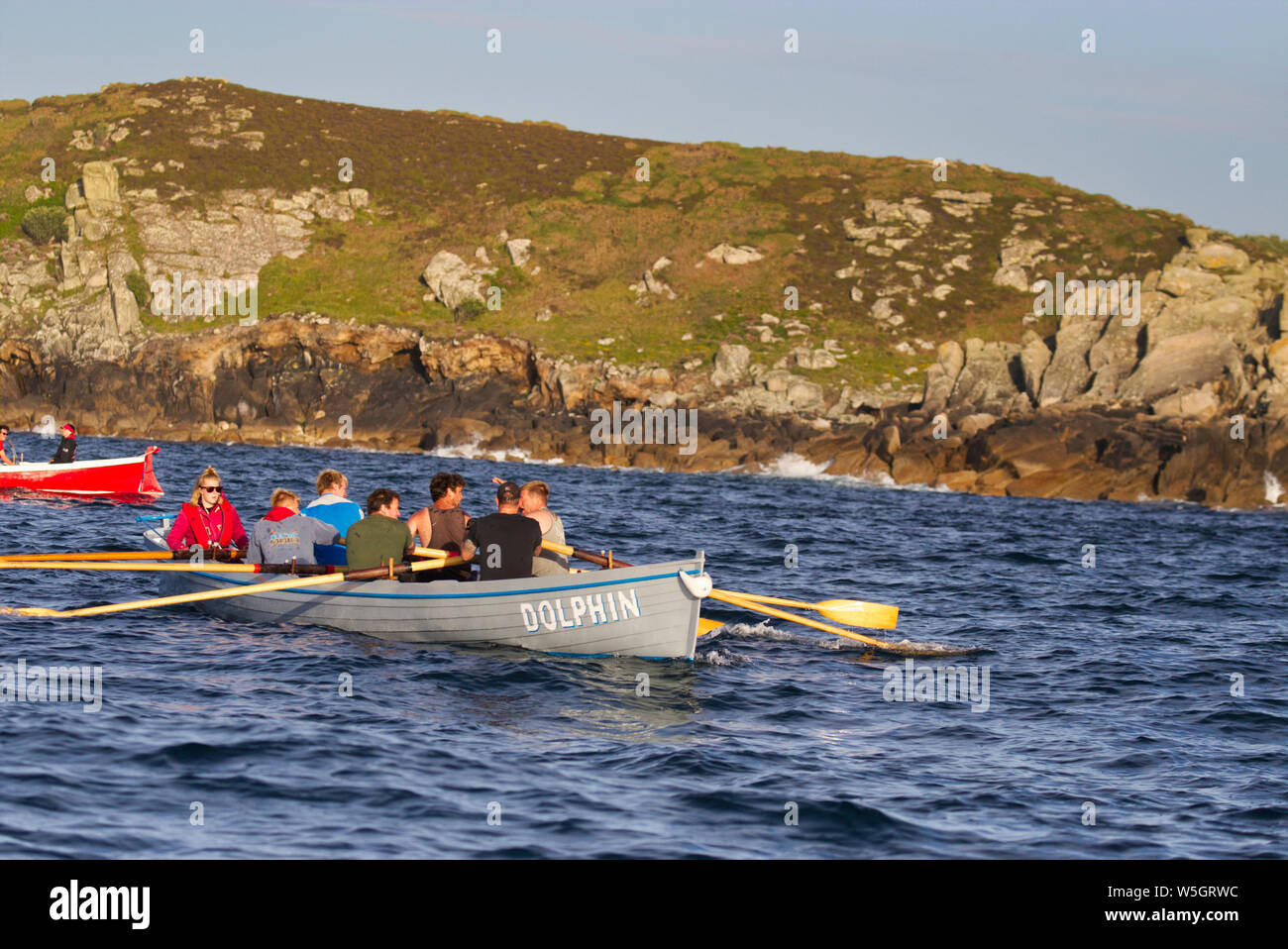 The Dust Cart Trophy, Isles of Scilly Friday Men's Gig Race Stock Photo ...