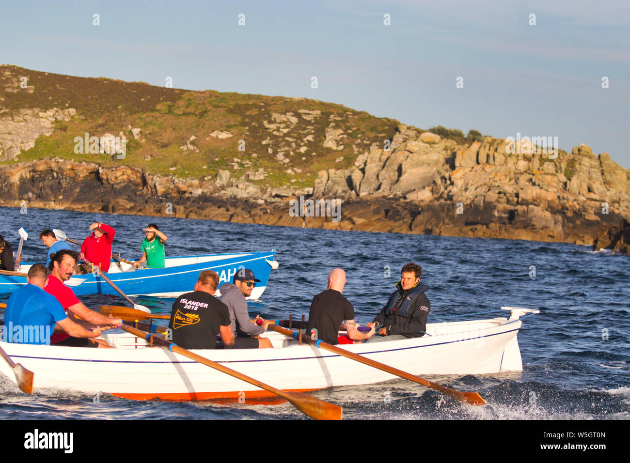 The Dust Cart Trophy, Isles of Scilly Friday Men's Pilot Gig Race Stock ...