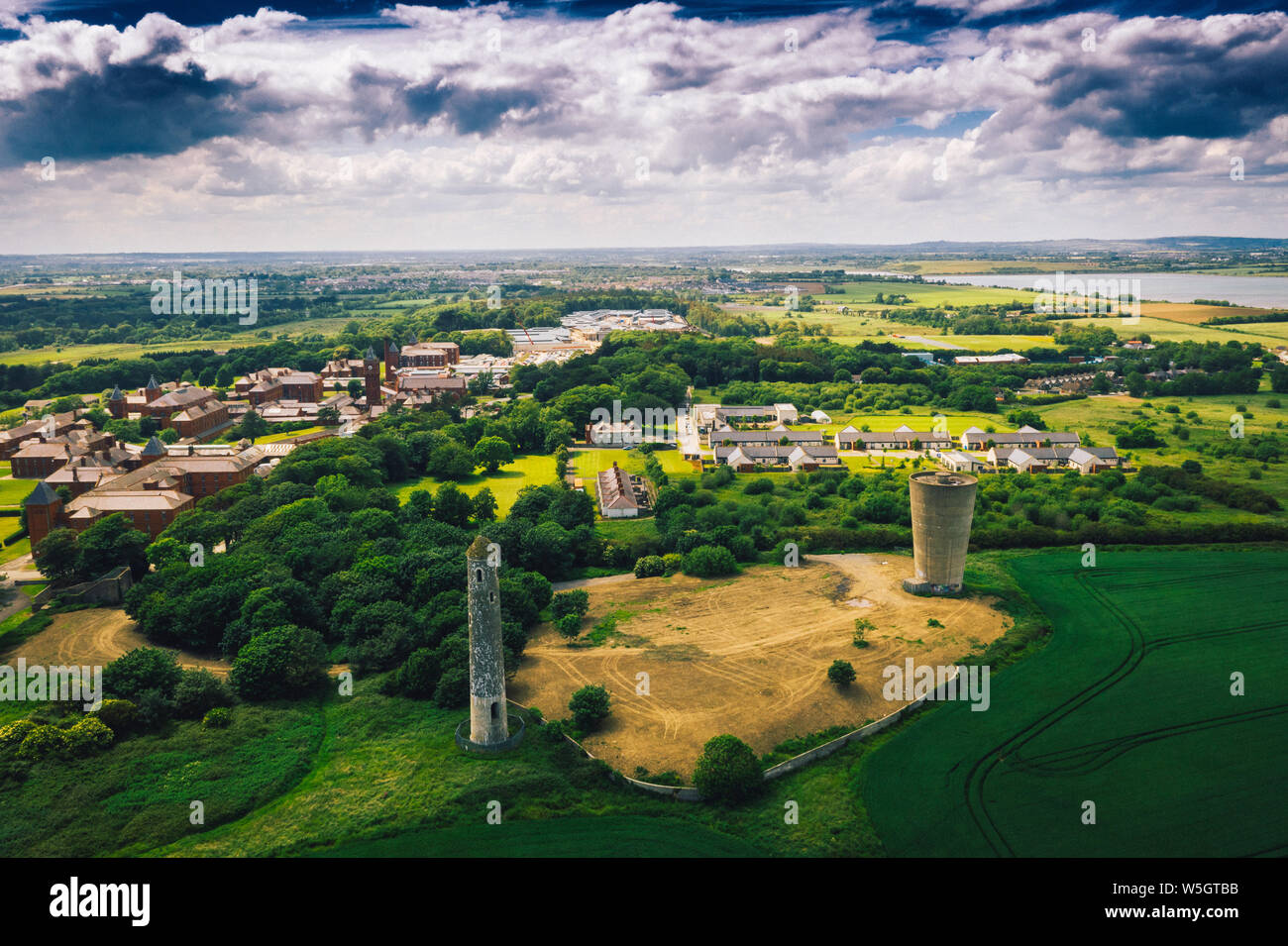 Landscape aerial view of Donabate region in Dublin county, Ireland ...