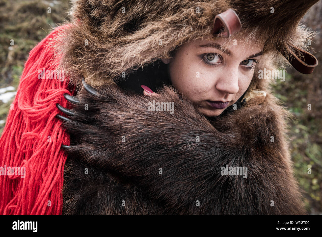 New Year Bear Dancing Festival, Comanesti, Moldova, Romania, Europe ...